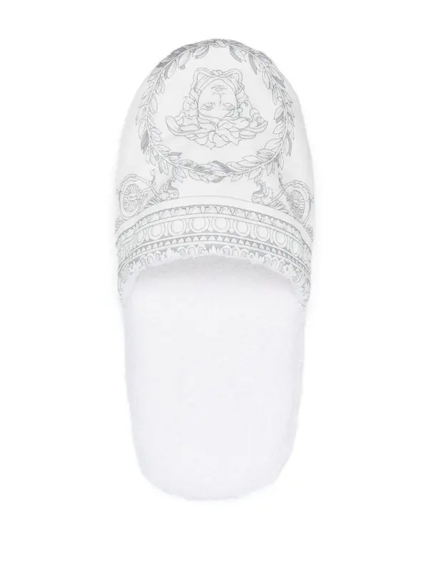 Versace I Love Baroque Slippers - White