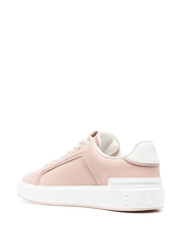 Balmain B-court Leather Sneakers - Pink