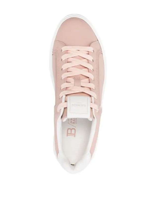 Balmain B-court Leather Sneakers - Pink