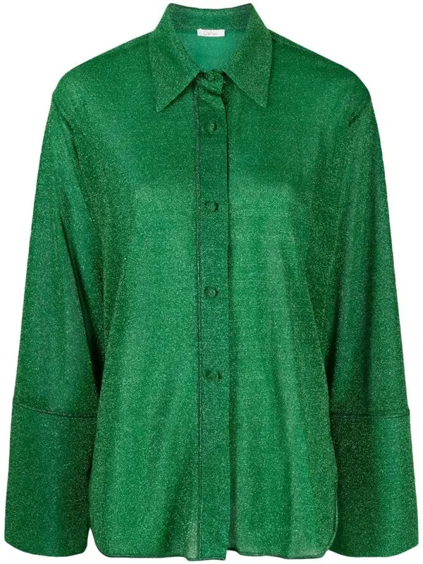 Oseree Lumière Buttoned Shirt - Green