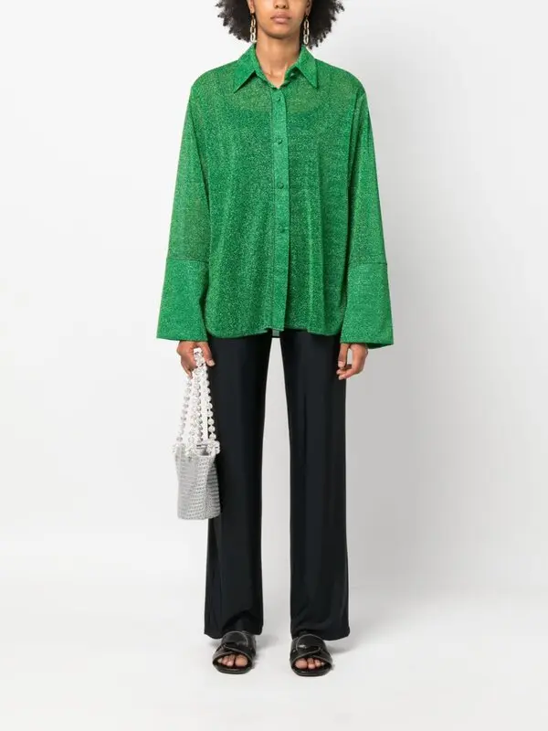 Oseree Lumière Buttoned Shirt - Green