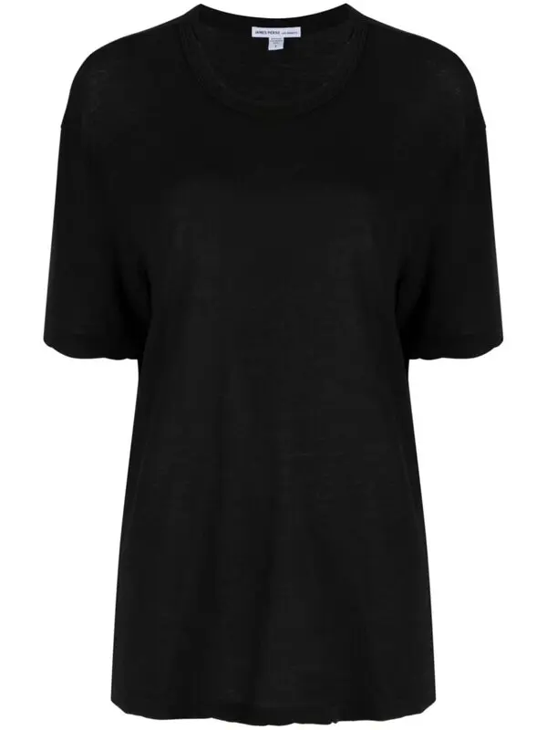 JAMES PERSE Cotton-crêpe T-shirt - Black