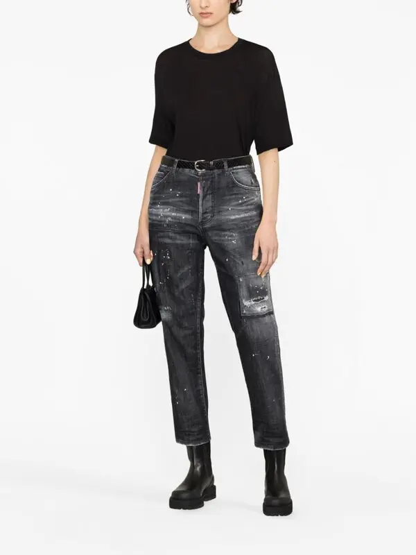 JAMES PERSE Cotton-crêpe T-shirt - Black