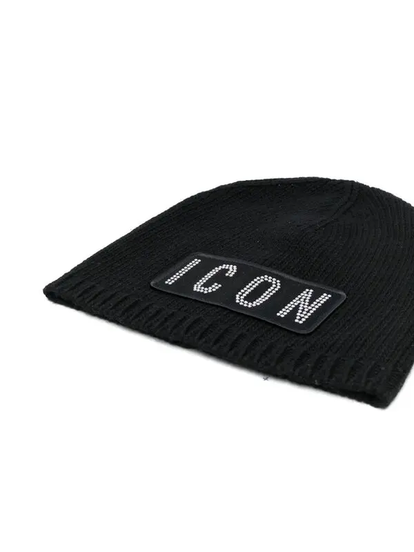 Dsquared2 Icon-patch Knitted Beanie