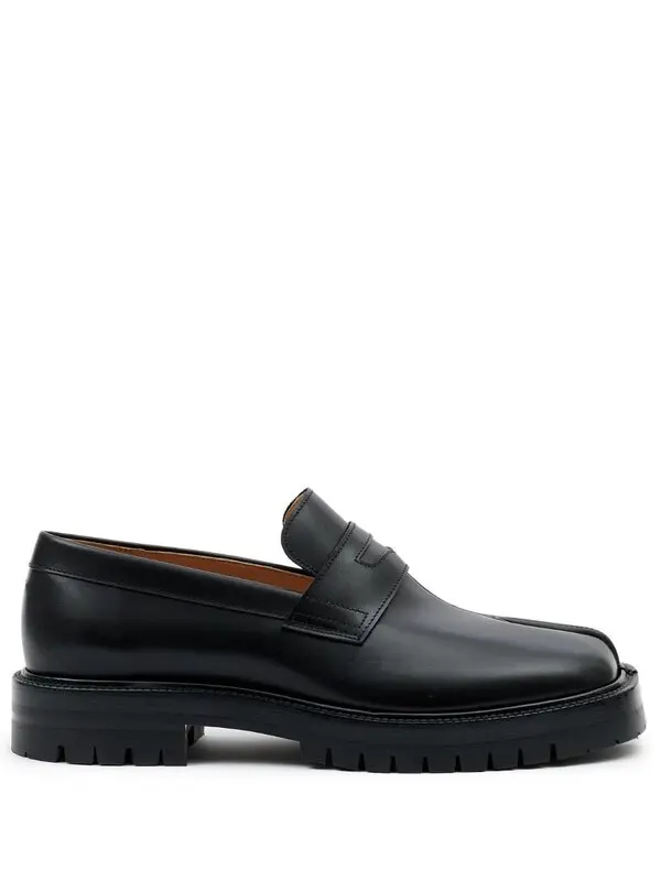 MAISON MARGIELA Tabi Leather Loafers - Black