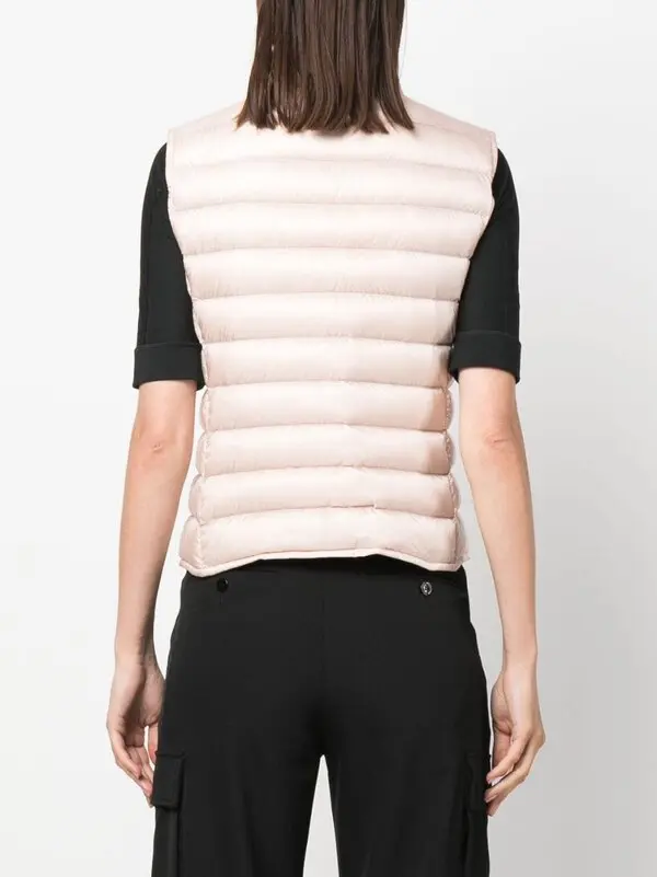 Moncler Liane Logo-patch Vest - Pink