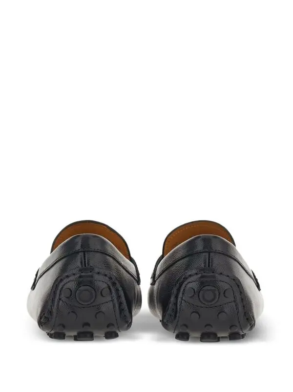 FERRAGAMO Gancini-buckle Leather Loafers - Brown