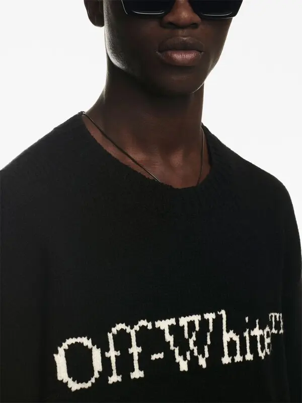 Off-White Logo-intarsia Wool Jumper