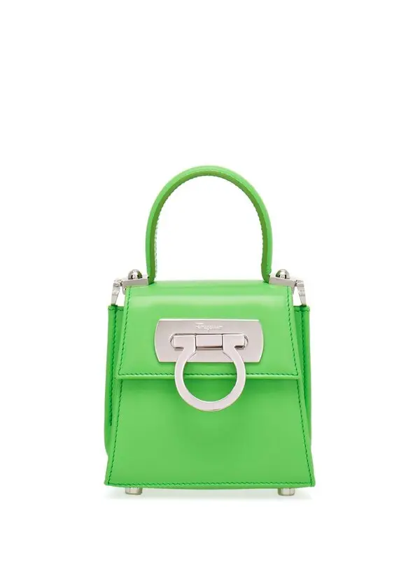 FERRAGAMO Iconic Top Handle Leather Mini Bag