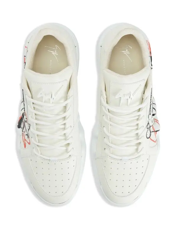 GIUSEPPE ZANOTTI Talon Graphic-print Sneakers - White