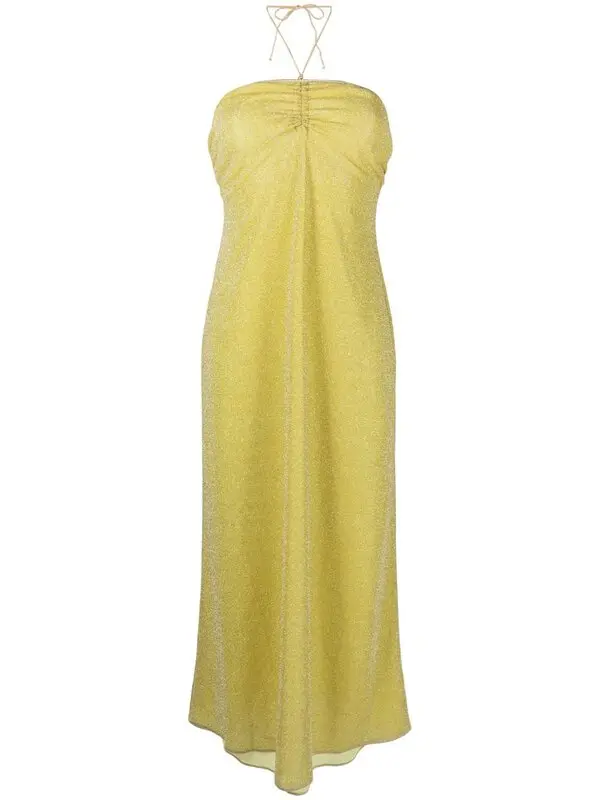 Oseree Lumière Halterneck Midi Dress