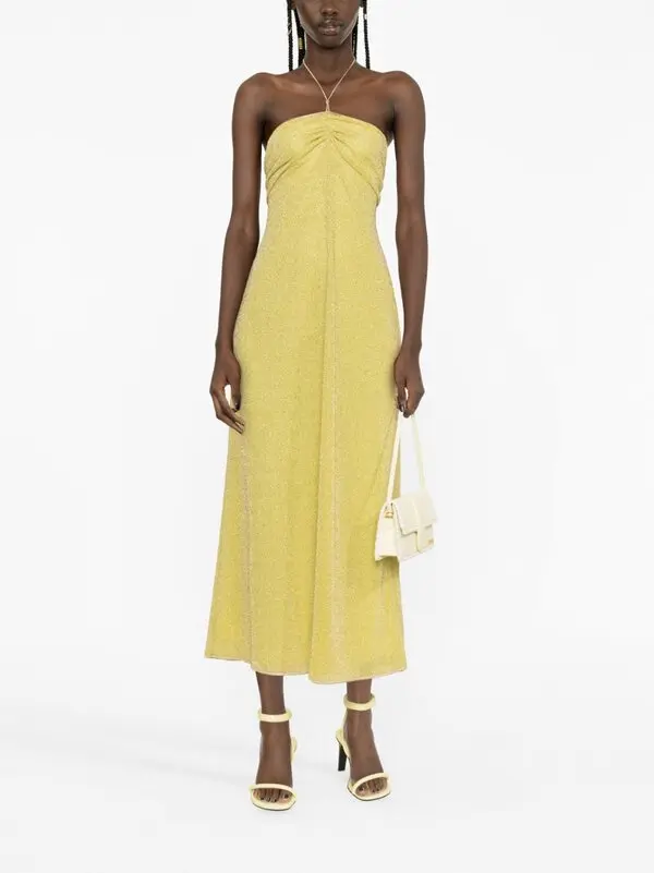 Oseree Lumière Halterneck Midi Dress