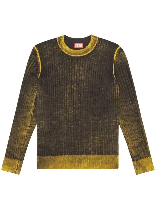 Diesel® K-Andelero Ribbed-Knit Jumper - Yellow | Editorialist