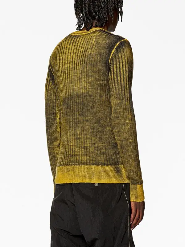 Diesel K-Andelero Ribbed-Knit Jumper - Yellow | Editorialist
