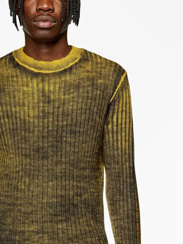 Diesel K-Andelero Ribbed-Knit Jumper - Yellow | Editorialist