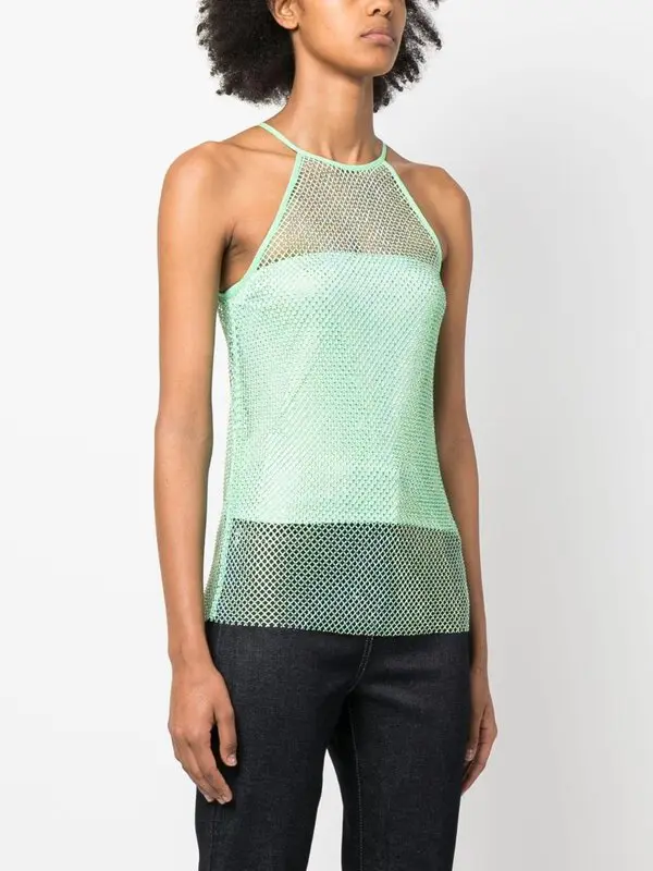 Patrizia Pepe Rhinestone-embellished Sleeveless Top - Green