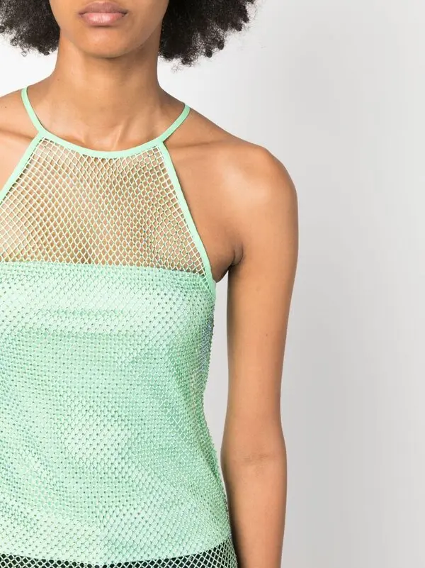 Patrizia Pepe Rhinestone-embellished Sleeveless Top - Green