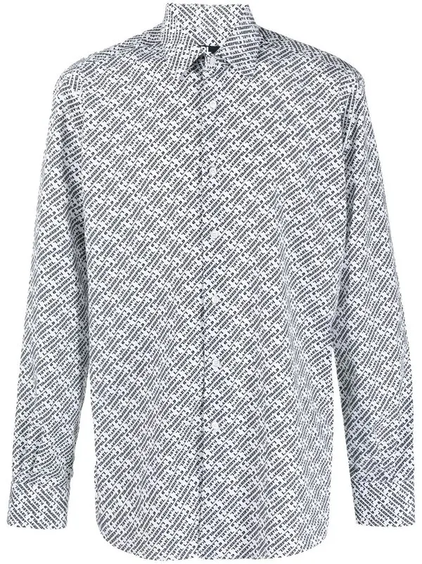 Karl Lagerfeld Logo-print Long-sleeve Shirt - White