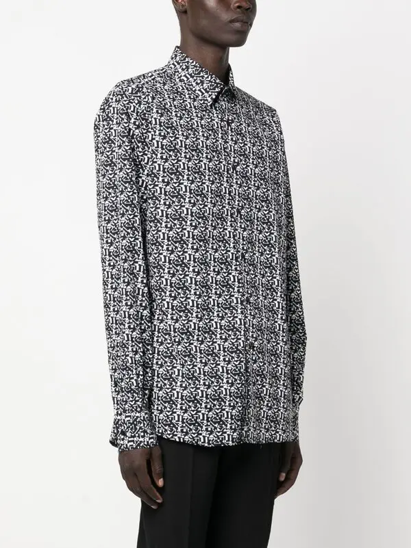Karl Lagerfeld Abstract-pattern Long-sleeve Shirt
