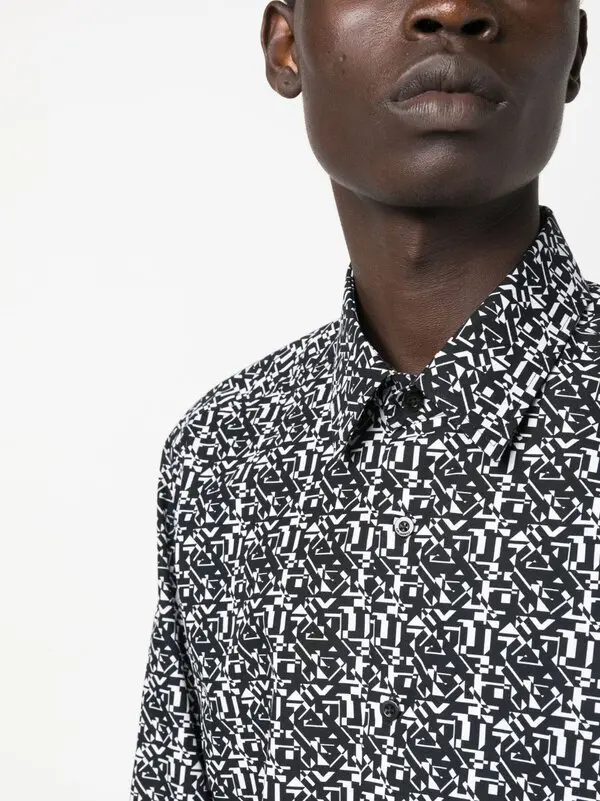 Karl Lagerfeld Abstract-pattern Long-sleeve Shirt