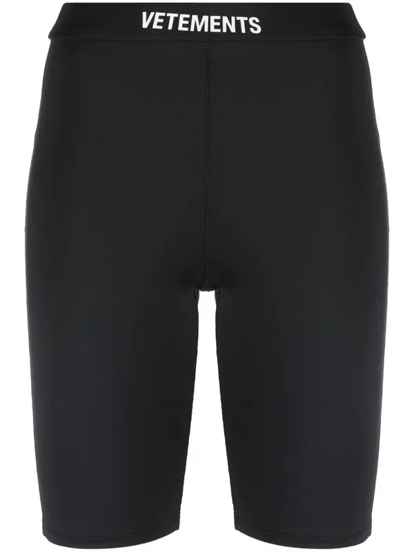 Vetements Logo-waistband Biker Shorts