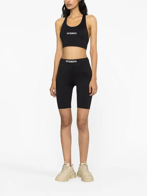 Vetements Logo-waistband Biker Shorts