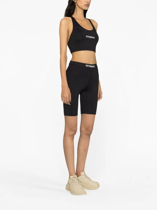 Vetements Logo-waistband Biker Shorts