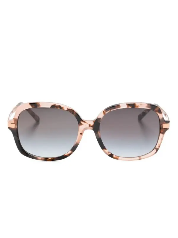 Michael Kors Tortoiseshell-effect Square-frame Sunglasses - Pink