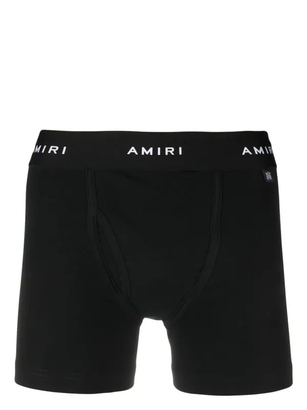 Amiri Logo-waistband Boxers - Black