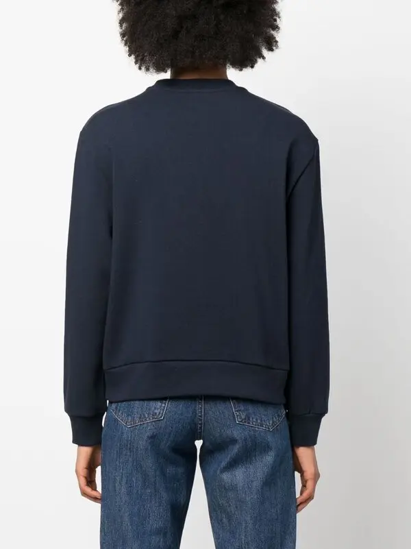 A.p.c. Vpc Logo-print Cotton Sweatshirt - Blue