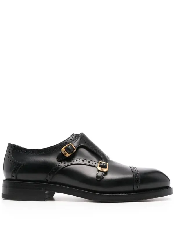 靴 90s GUCCI archive monk strap shoes Gucci // Black Leather Monk Strap Shoe – VSP Consignment