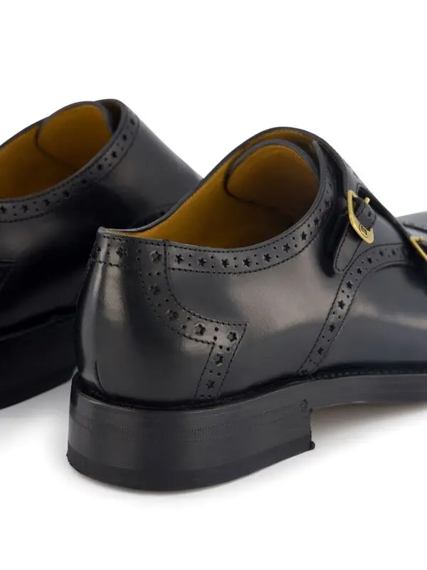 Gucci Interlocking G Monk Shoes - Black | Editorialist