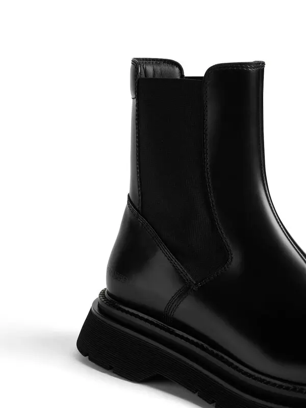 Dsquared2 Patent Leather Chelsea Boots