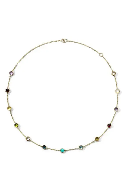 Ippolita 18k Gold Gemstone Station Necklace - Green Gold