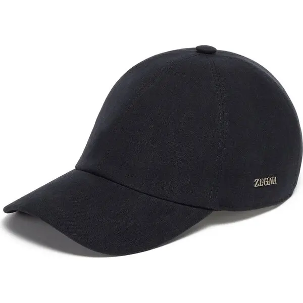 Zegna Linen Baseball Cap - Navy