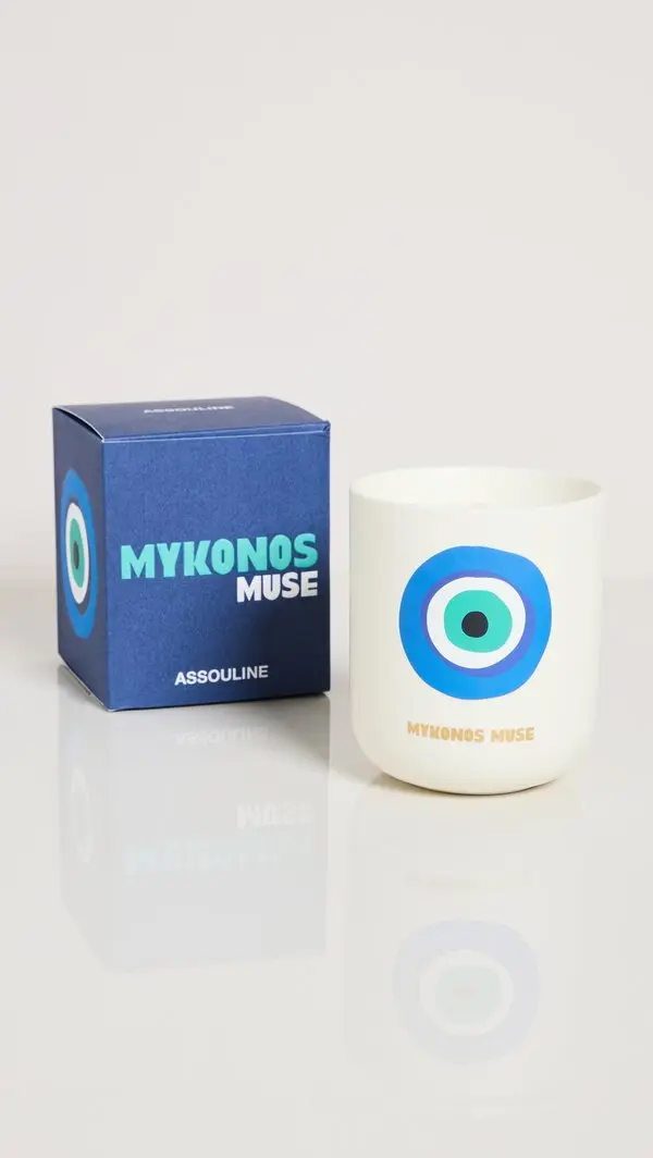 Assouline Mykonos Muse Travel From Home Candle - White