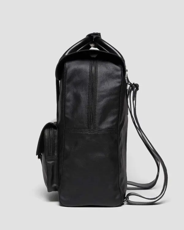 Martens Leather Canvas Backpack Black Editorialist