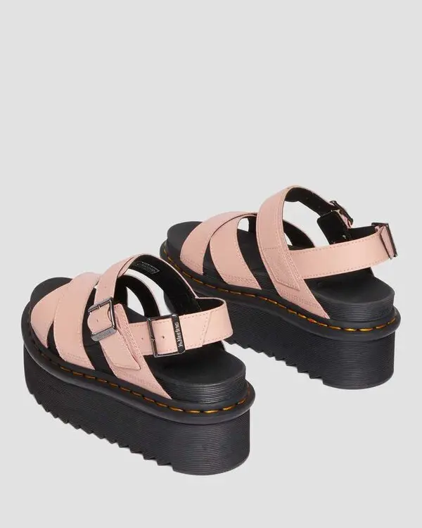 Martens Voss Ii Athena Leather Platform Sandals In Pink 51
