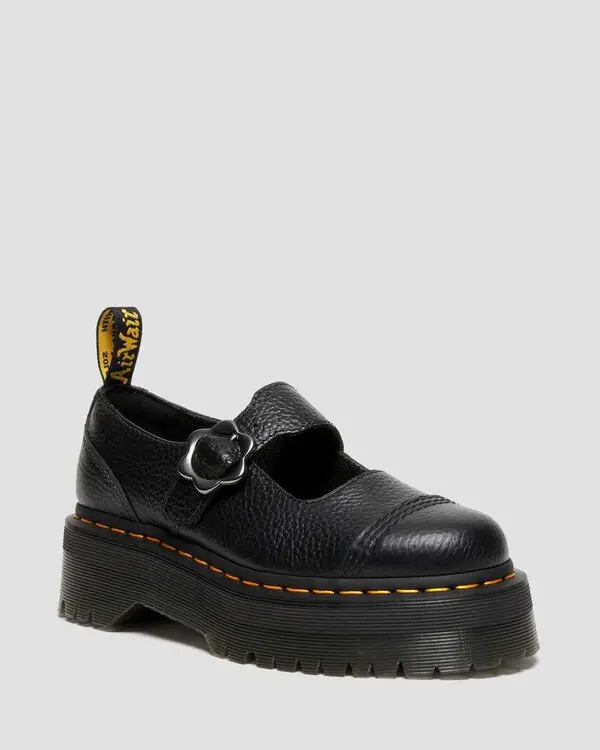 Dr. Martens Addina Flower Buckle Platform Shoes