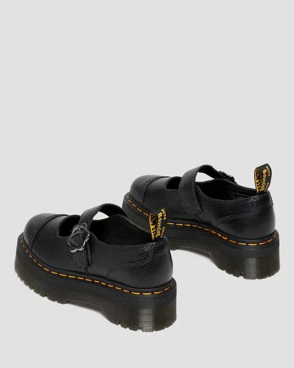 Dr. Martens Addina Flower Buckle Platform Shoes