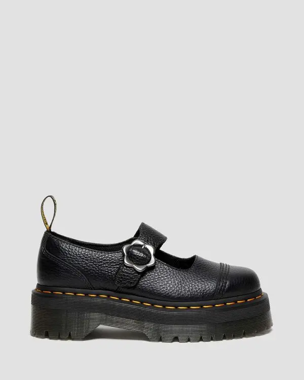 Dr. Martens Addina Flower Buckle Platform Shoes
