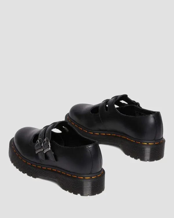 Dr. Martens 8065 Ii Bex Leather Mary Jane Platform Shoes In Black