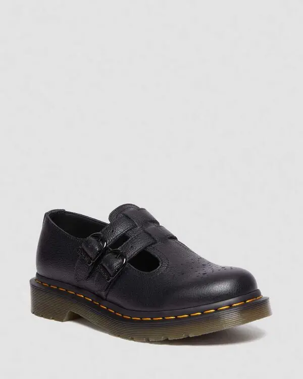 Dr. Martens 8065 Virginia Leather Mary Jane Shoes - Black