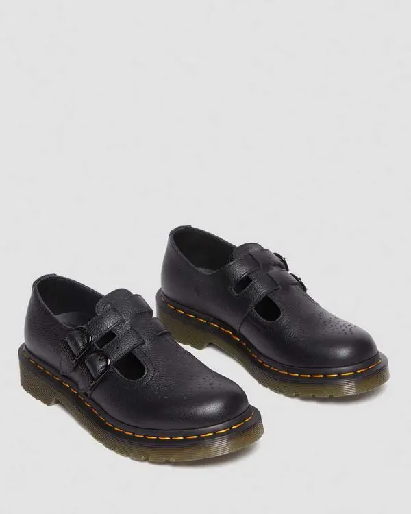 Dr. Martens 8065 Virginia Leather Mary Jane Shoes - Black