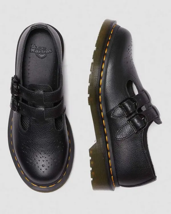 Dr. Martens 8065 Virginia Leather Mary Jane Shoes - Black