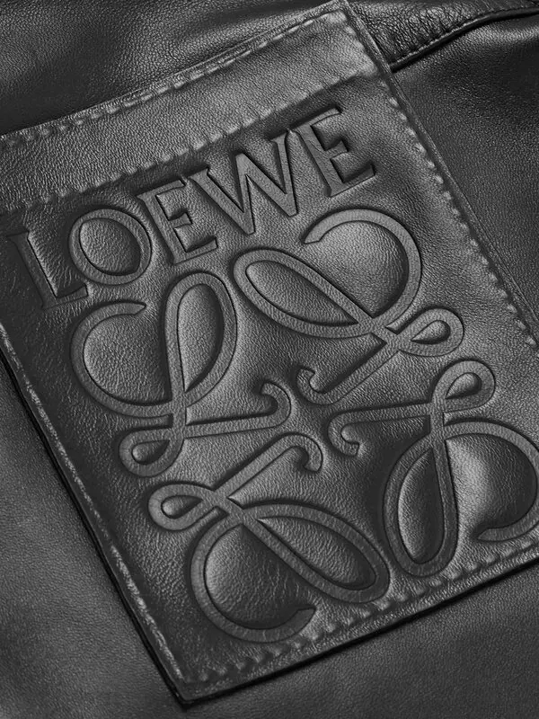 Loewe Logo-debossed Leather Jacket