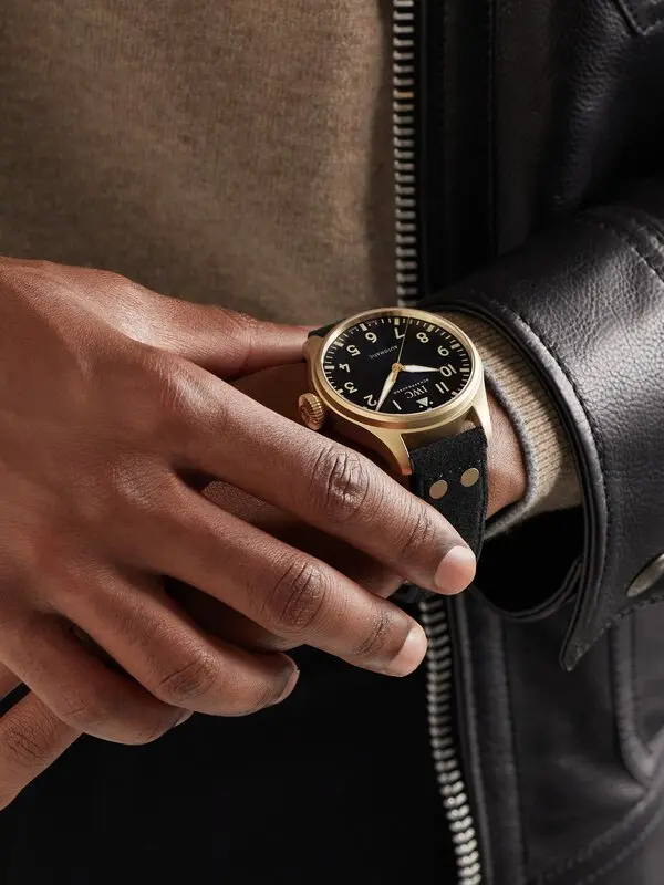 IWC SCHAFFHAUSEN Big Pilot's Bronze And Alcantara Automatic Watch