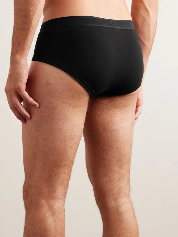 TOM FORD Two-pack Stretch-cotton And Modal-blend Briefs - Black