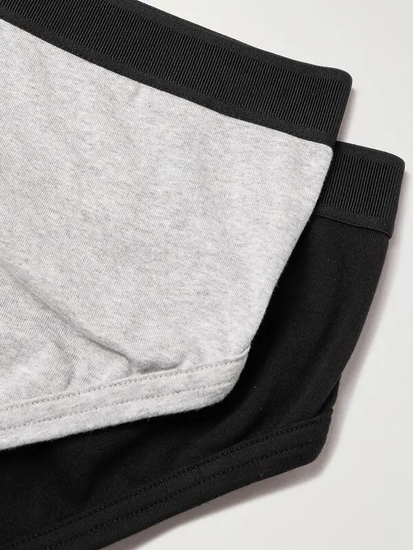 TOM FORD Two-pack Stretch-cotton And Modal-blend Briefs - Black