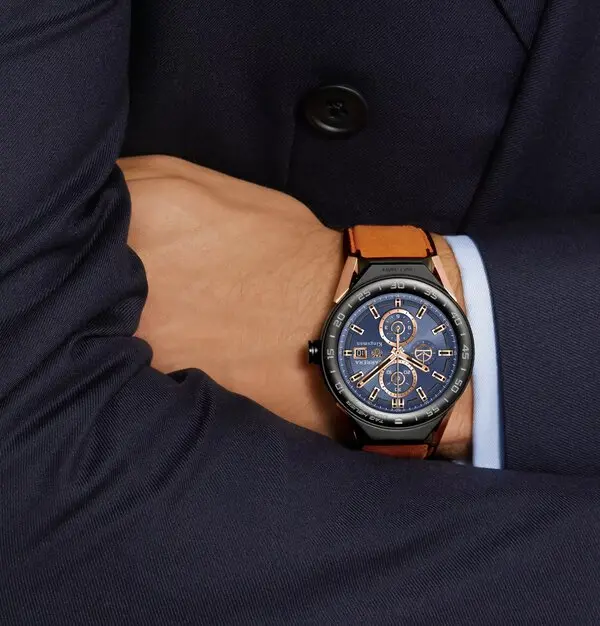 KINGSMAN X TAG HEUER Tag Heuer Connected Modular 45mm Ceramic And Leather Smart Watch